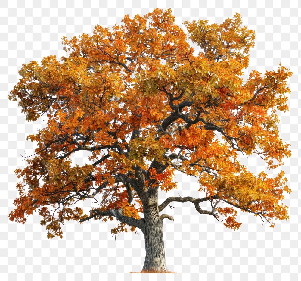 PNG Vibrant autumn oak tree | Free PNG - rawpixel
