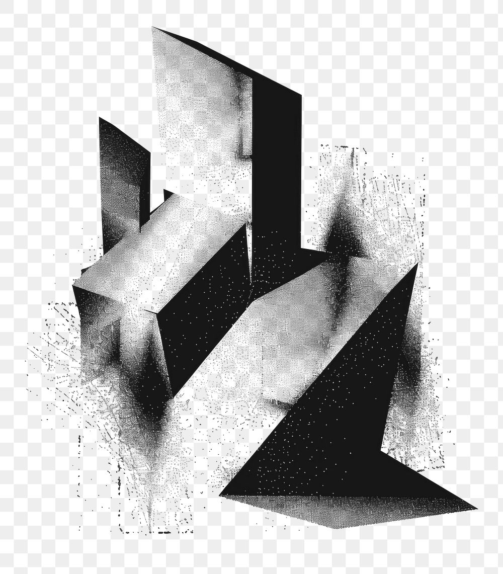 PNG Abstract geometric grayscale architecture | Premium PNG - rawpixel