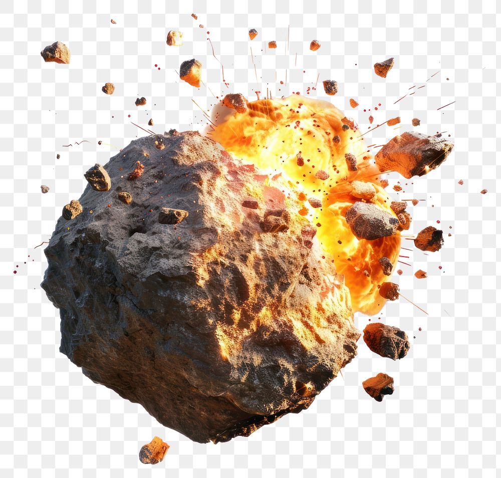 PNG Exploding asteroid space | Premium PNG - rawpixel