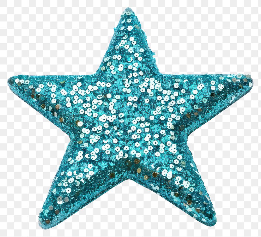 PNG Sparkling blue sequin star | Premium PNG - rawpixel