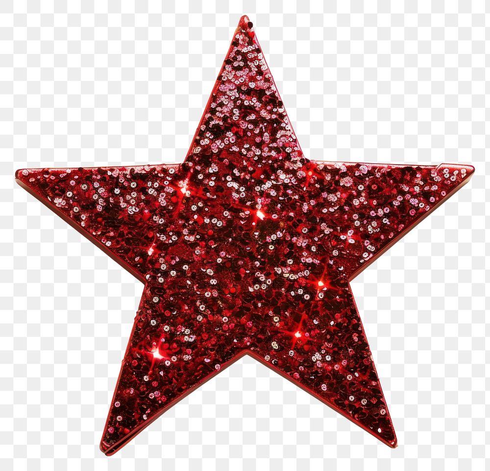PNG Sparkling red glitter star | Free PNG - rawpixel