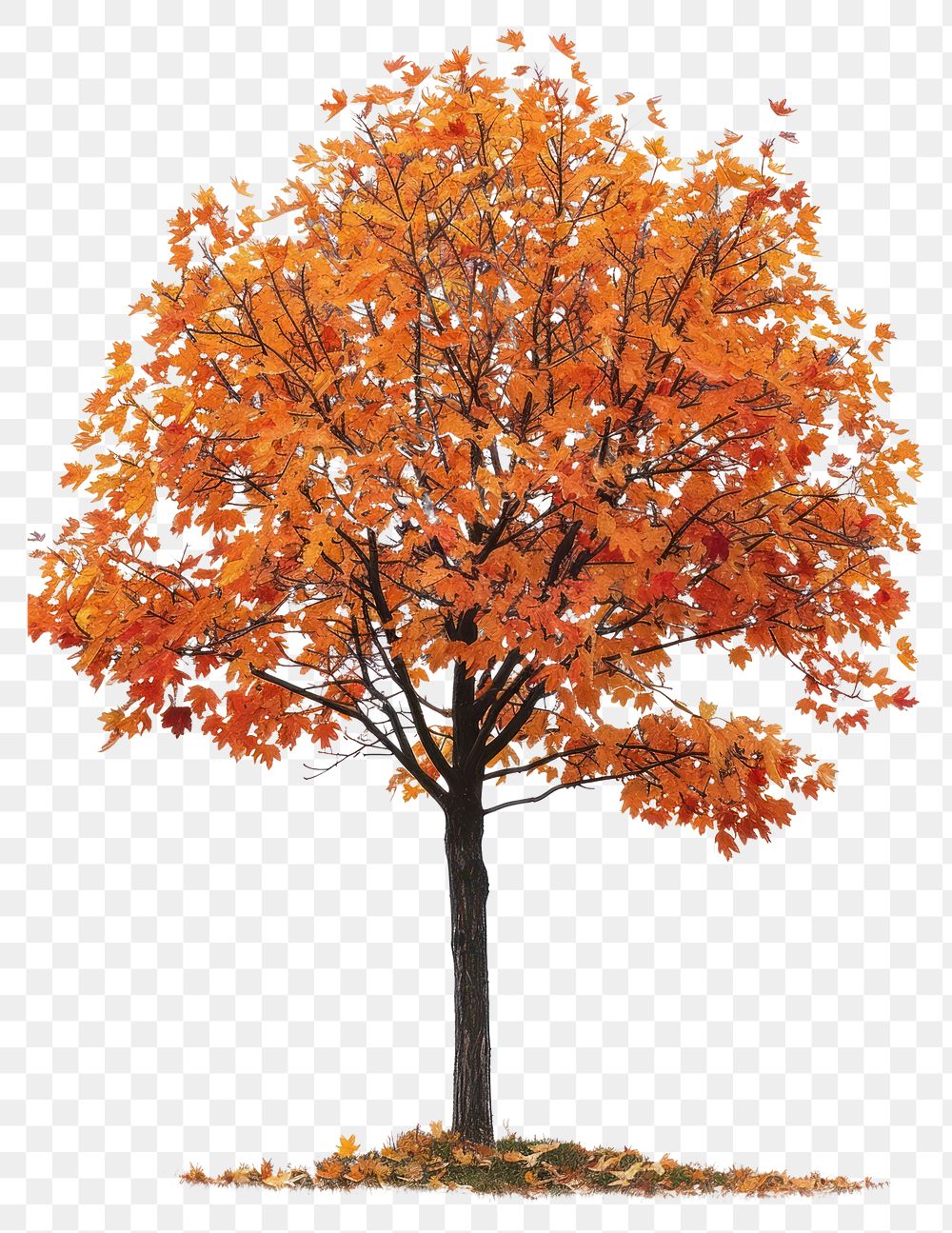 PNG Vibrant autumn tree orange | Free PNG - rawpixel