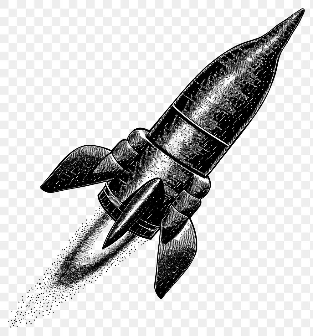PNG Vintage rocket ship illustration | Free PNG - rawpixel