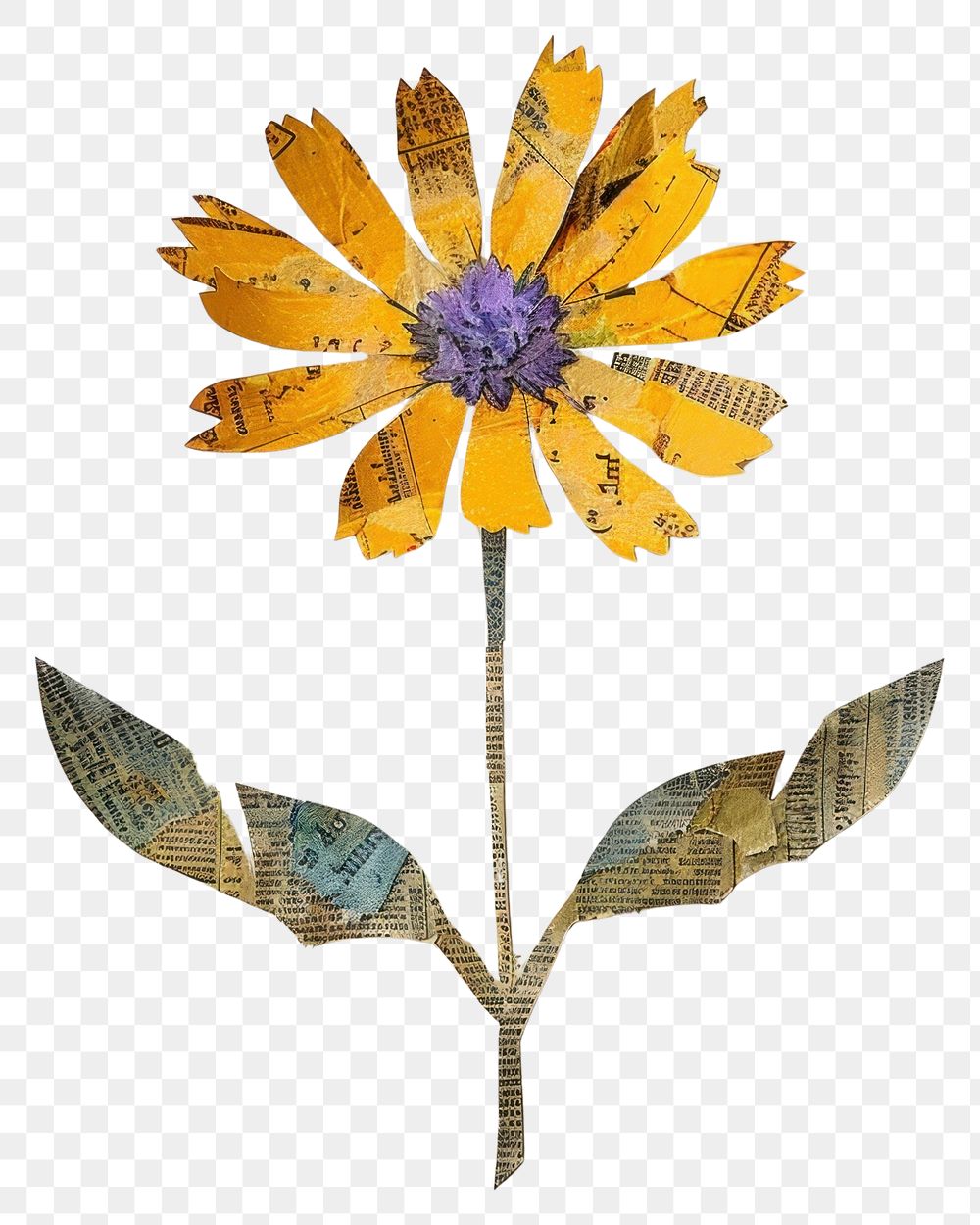 PNG Colorful newspaper flower illustration | Premium PNG - rawpixel