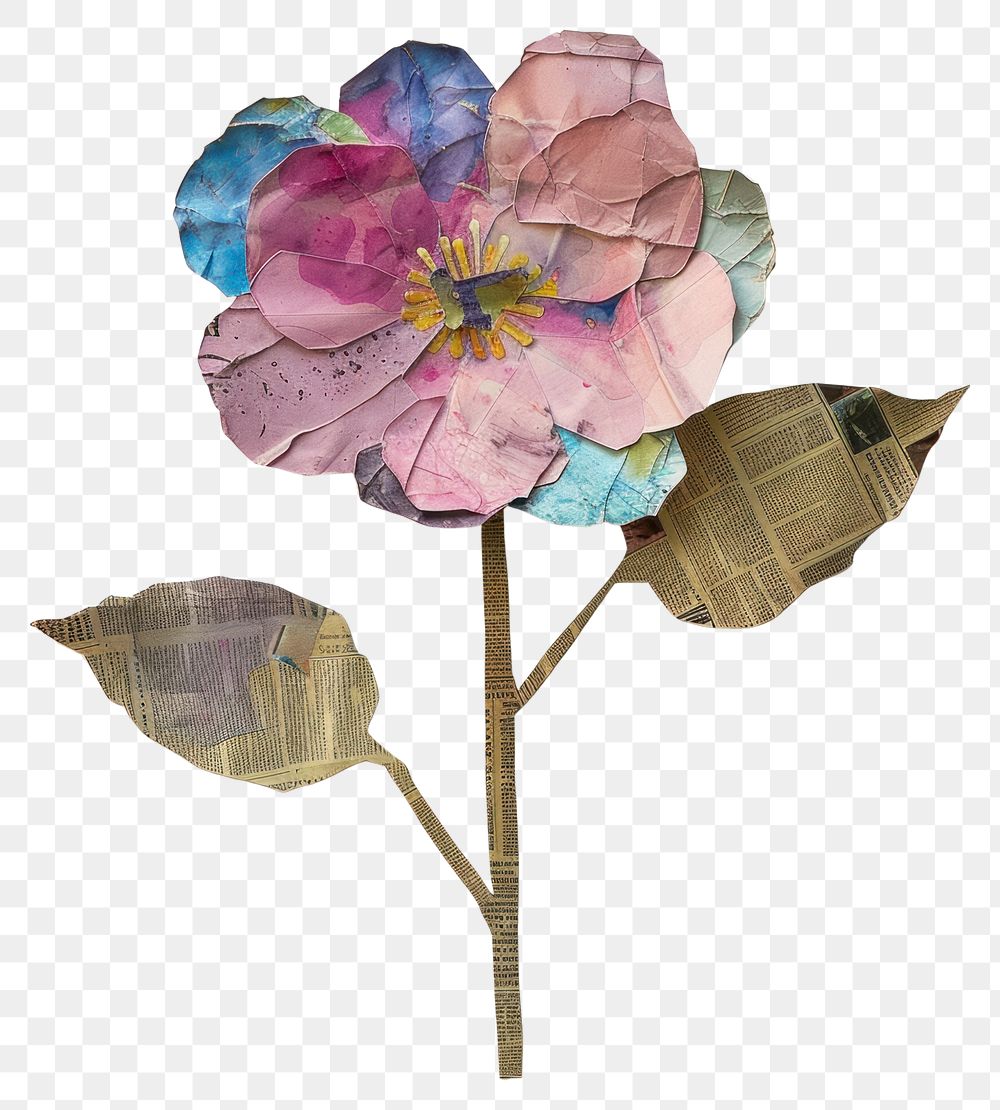 PNG Colorful handmade paper flower | Free PNG - rawpixel