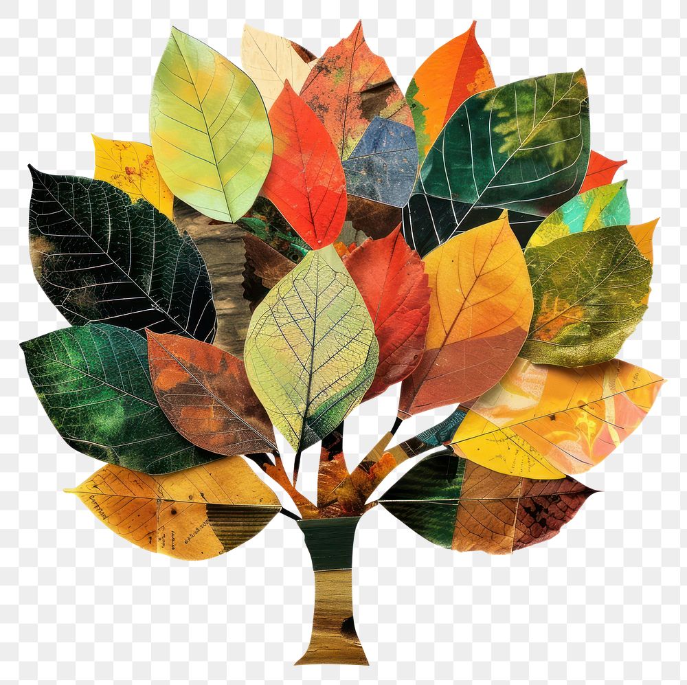 PNG Autumn tree shape collage | Free PNG - rawpixel