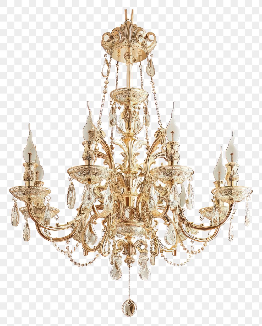 PNG Elegant crystal chandelier lighting | Free PNG - rawpixel