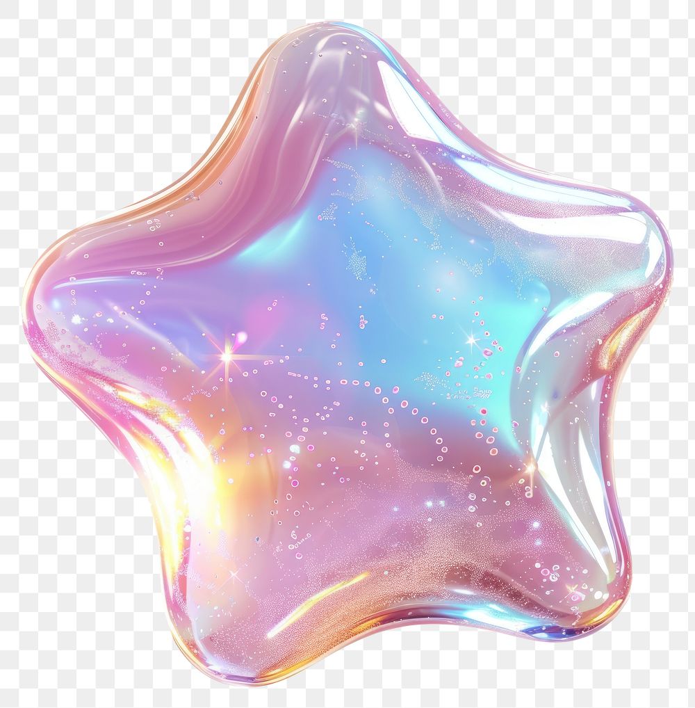 PNG Holographic star-shaped glass illustration | Free PNG - rawpixel