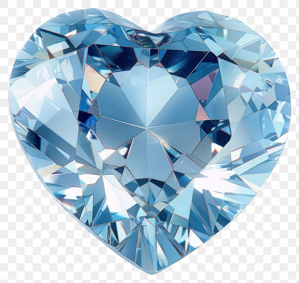 PNG Sparkling blue heart-shaped diamond | Free PNG - rawpixel