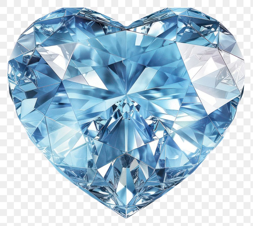 PNG Sparkling blue heart-shaped diamond | Free PNG - rawpixel
