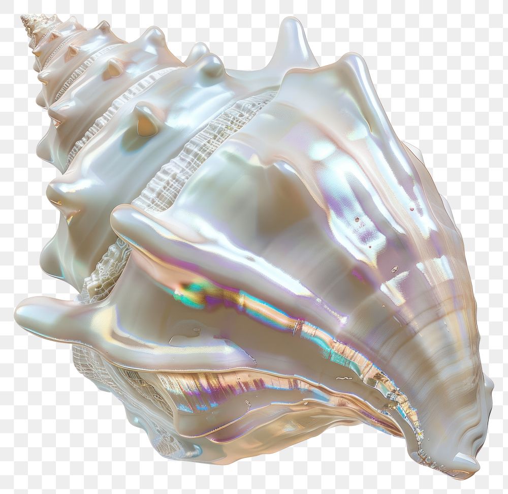 PNG Iridescent conch shell art | Free PNG - rawpixel