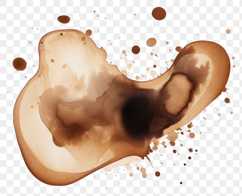 Abstract coffee stain art | Free PNG - rawpixel