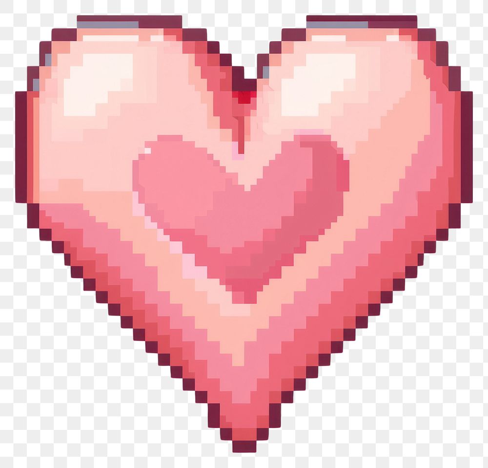 PNG Pixelated pink heart illustration | Free PNG - rawpixel