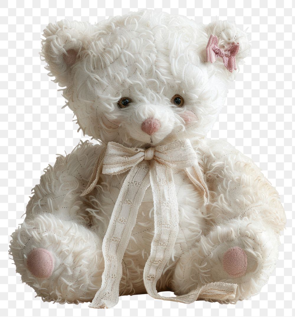 PNG Adorable fluffy white teddy | Free PNG - rawpixel