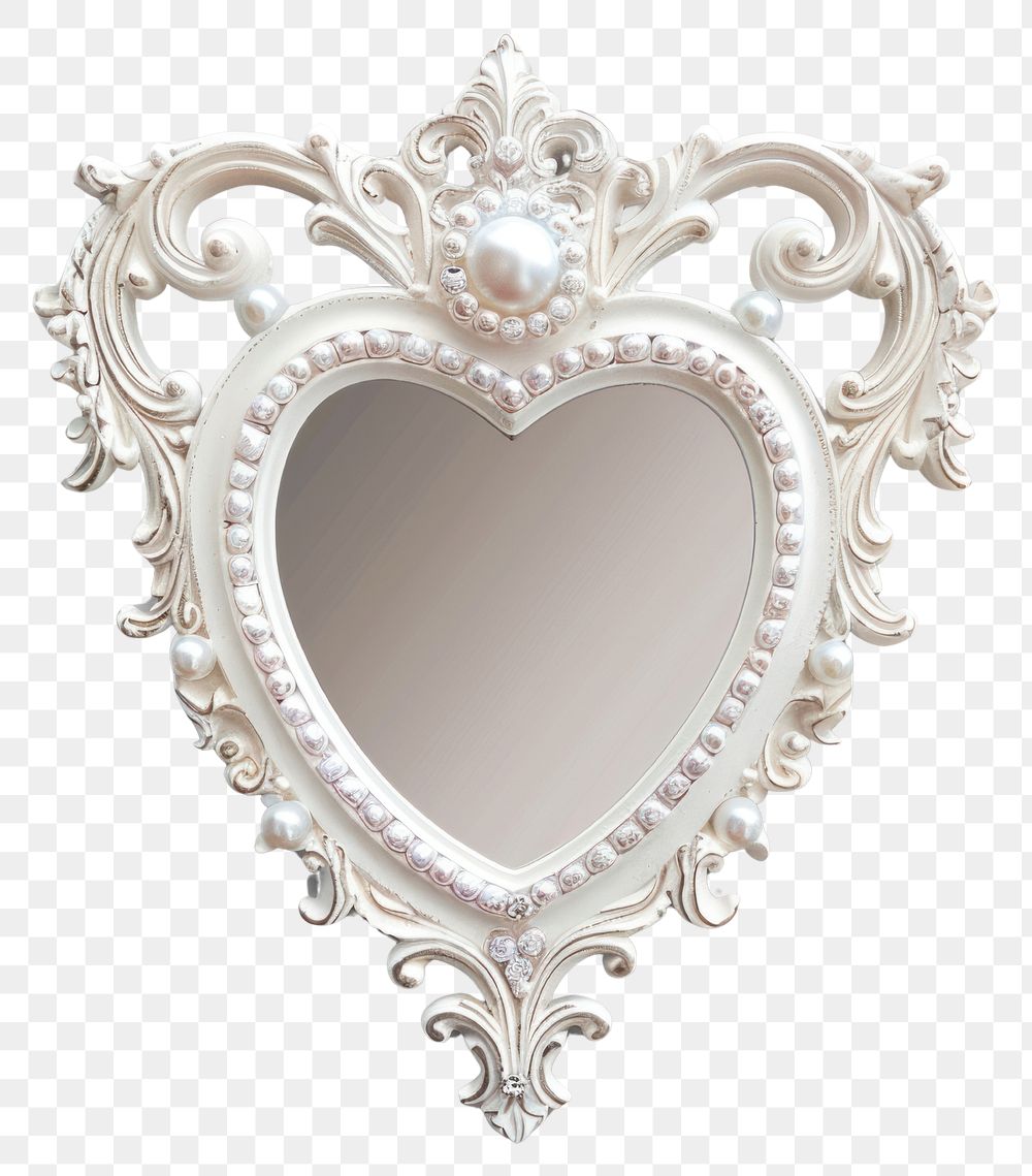 PNG Elegant heart-shaped ornate mirror | Premium PNG - rawpixel