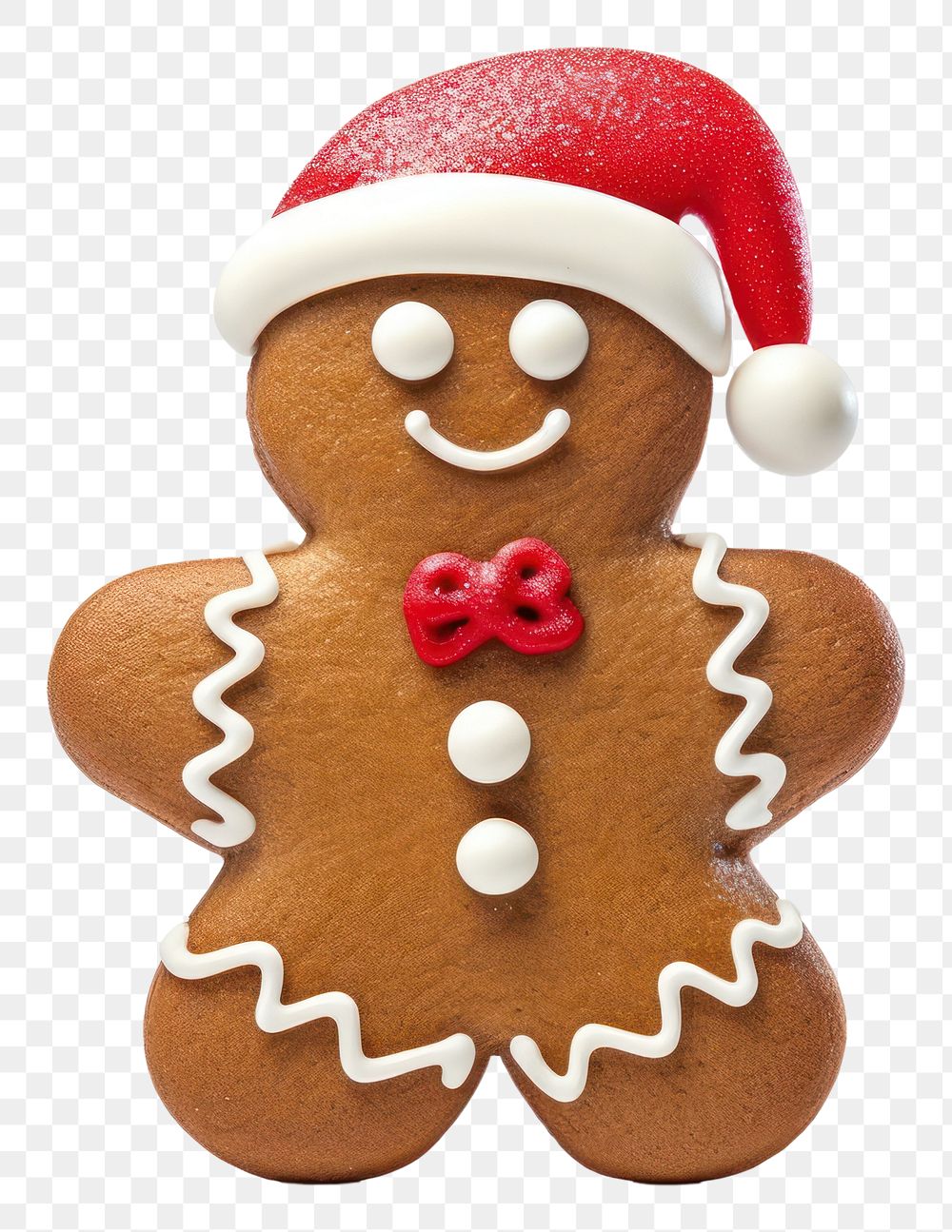 PNG Gingerbread man wearing santa | Free PNG - rawpixel