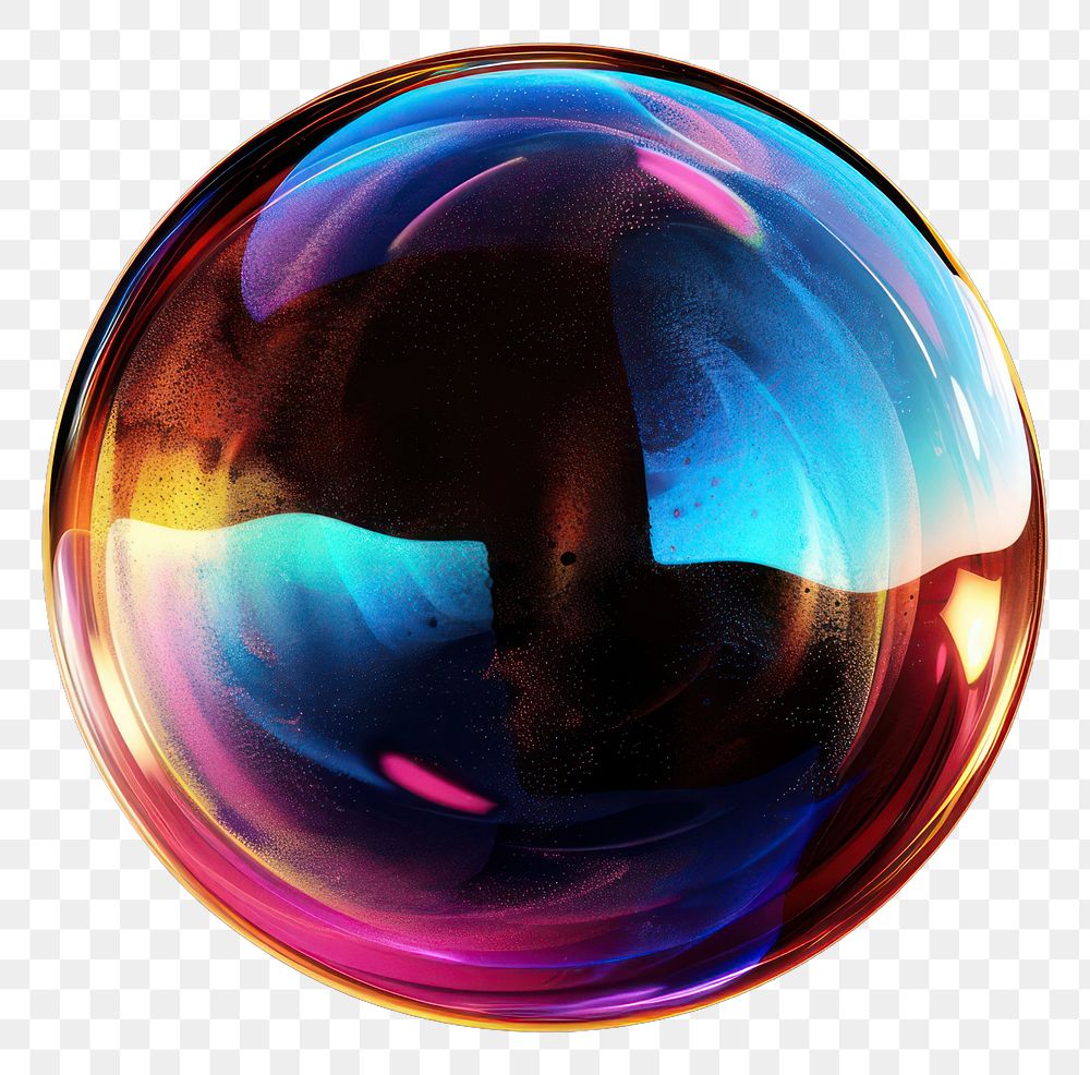 PNG Colorful abstract glowing sphere | Free PNG - rawpixel