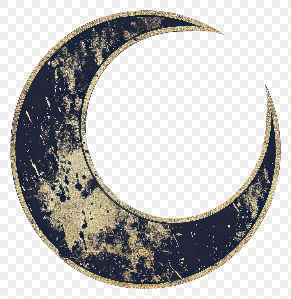 PNG Artistic grunge crescent moon | Free PNG - rawpixel