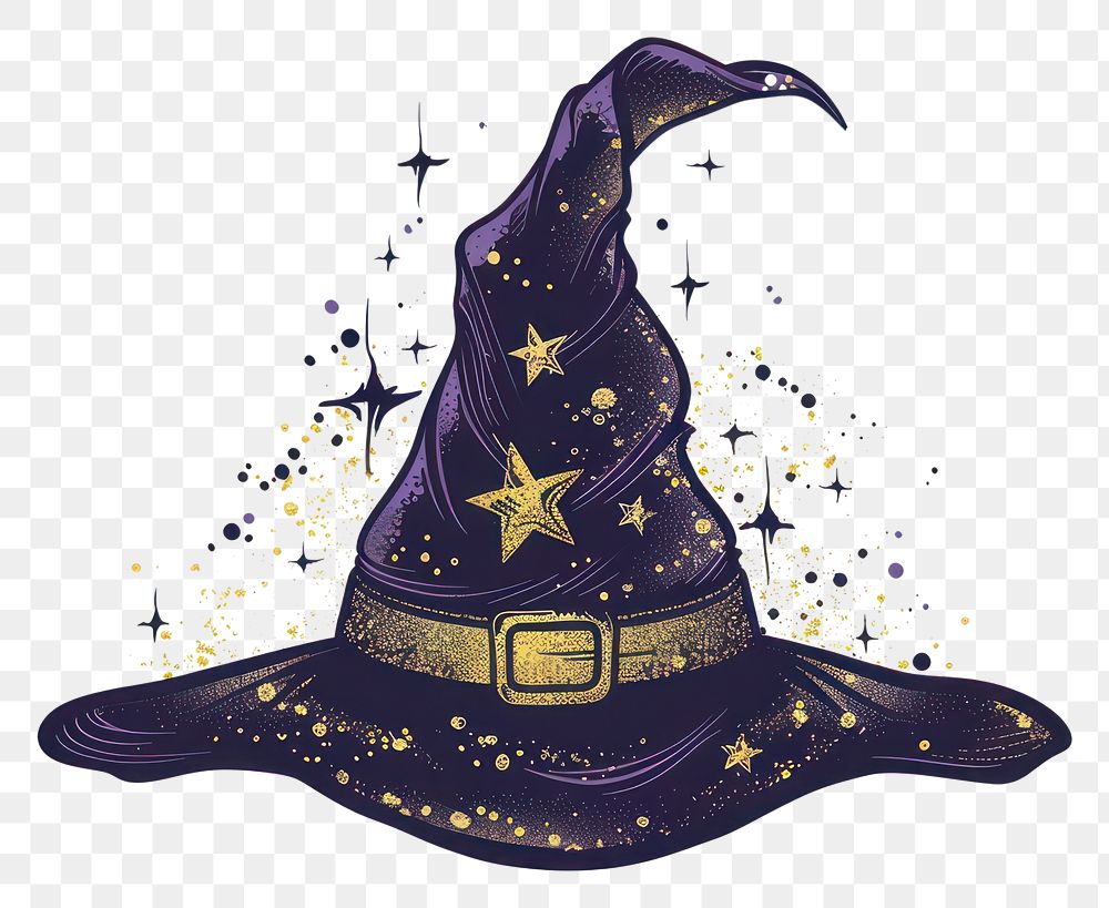 PNG Magical wizard hat illustration | Free PNG - rawpixel