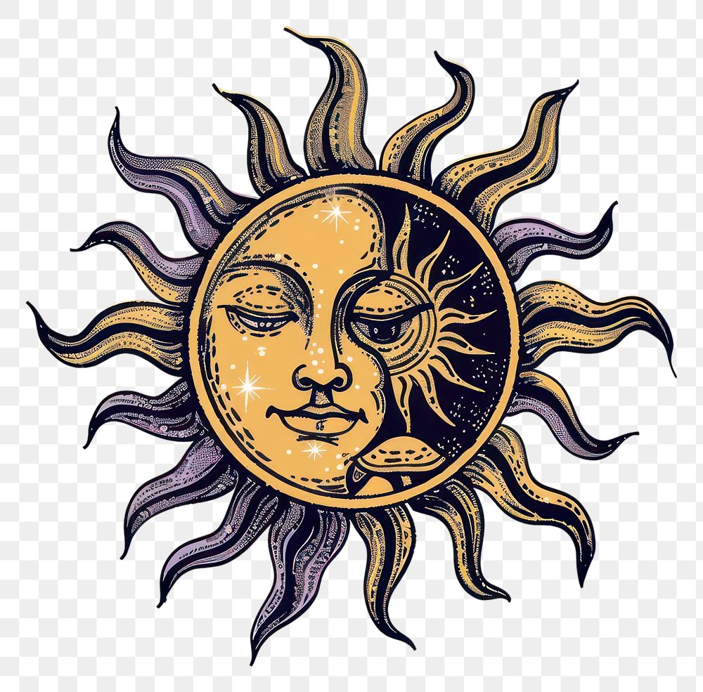 PNG Celestial sun and moon | Free PNG - rawpixel