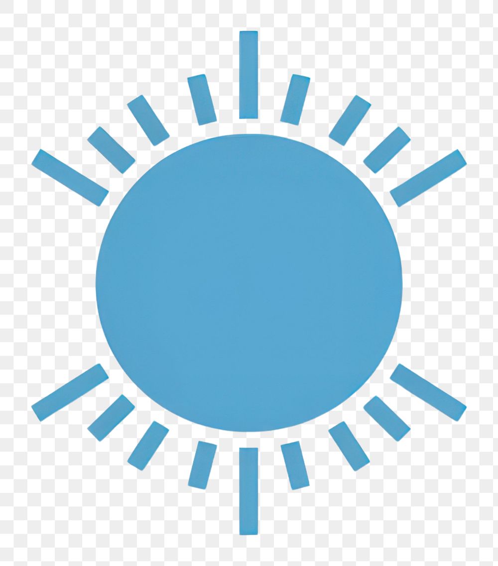 PNG Minimalistic blue sun icon | Free PNG - rawpixel