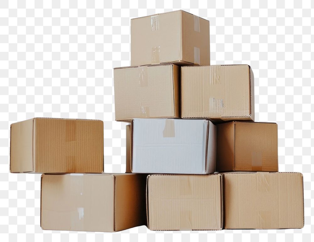 PNG Stacked cardboard boxes white | Free PNG - rawpixel
