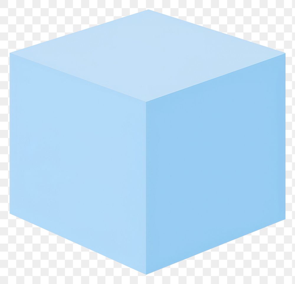 PNG Minimalistic blue 3D cube | Free PNG - rawpixel
