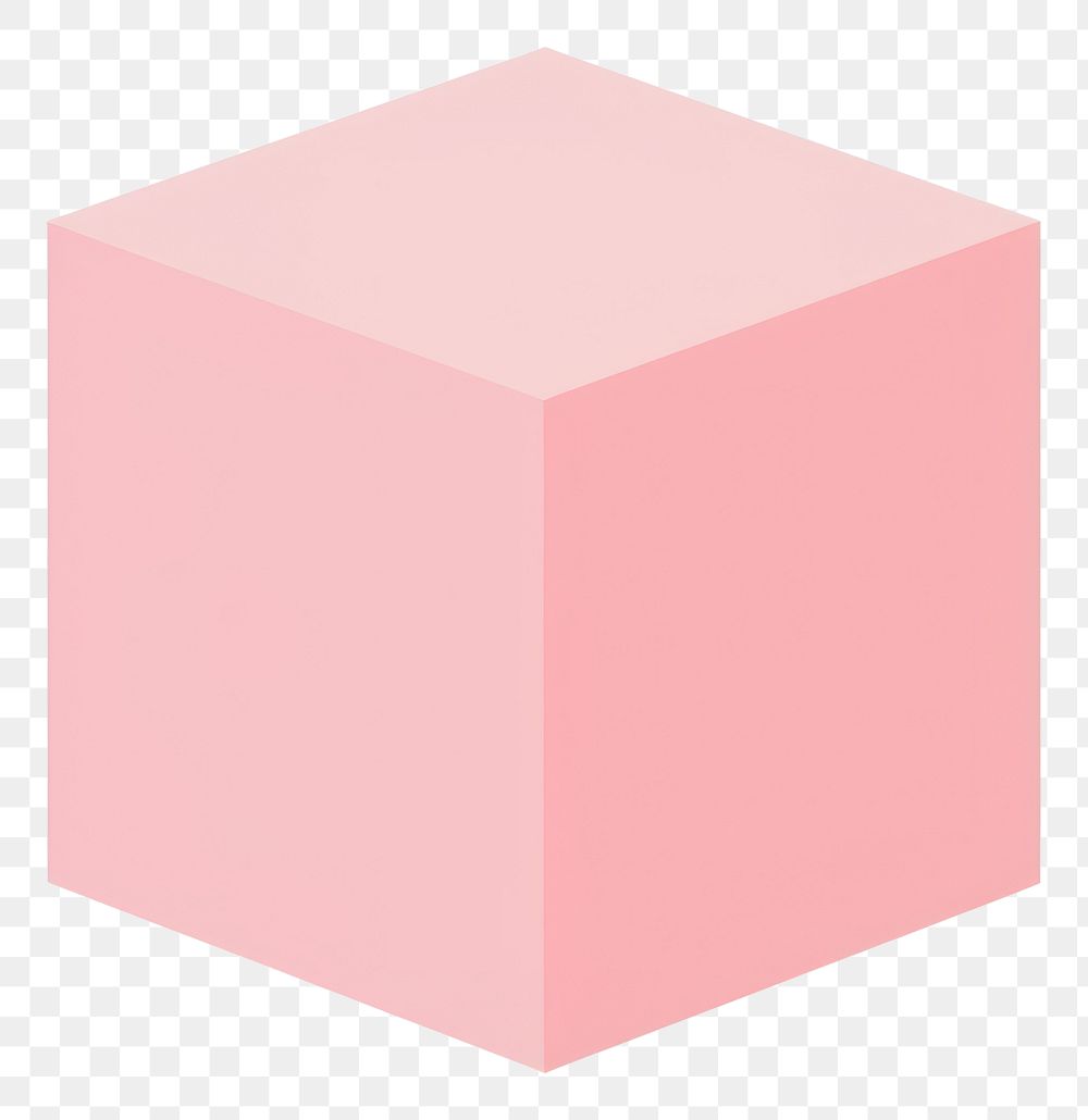 PNG Minimalist pink 3D cube | Free PNG - rawpixel