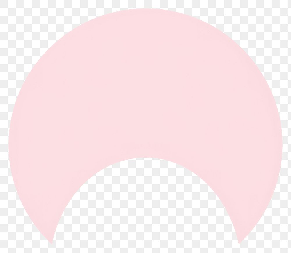 PNG Minimalist pink crescent shape | Free PNG - rawpixel
