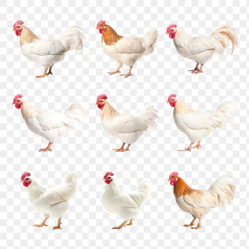 PNG chicken element set, transparent | Free PNG - rawpixel