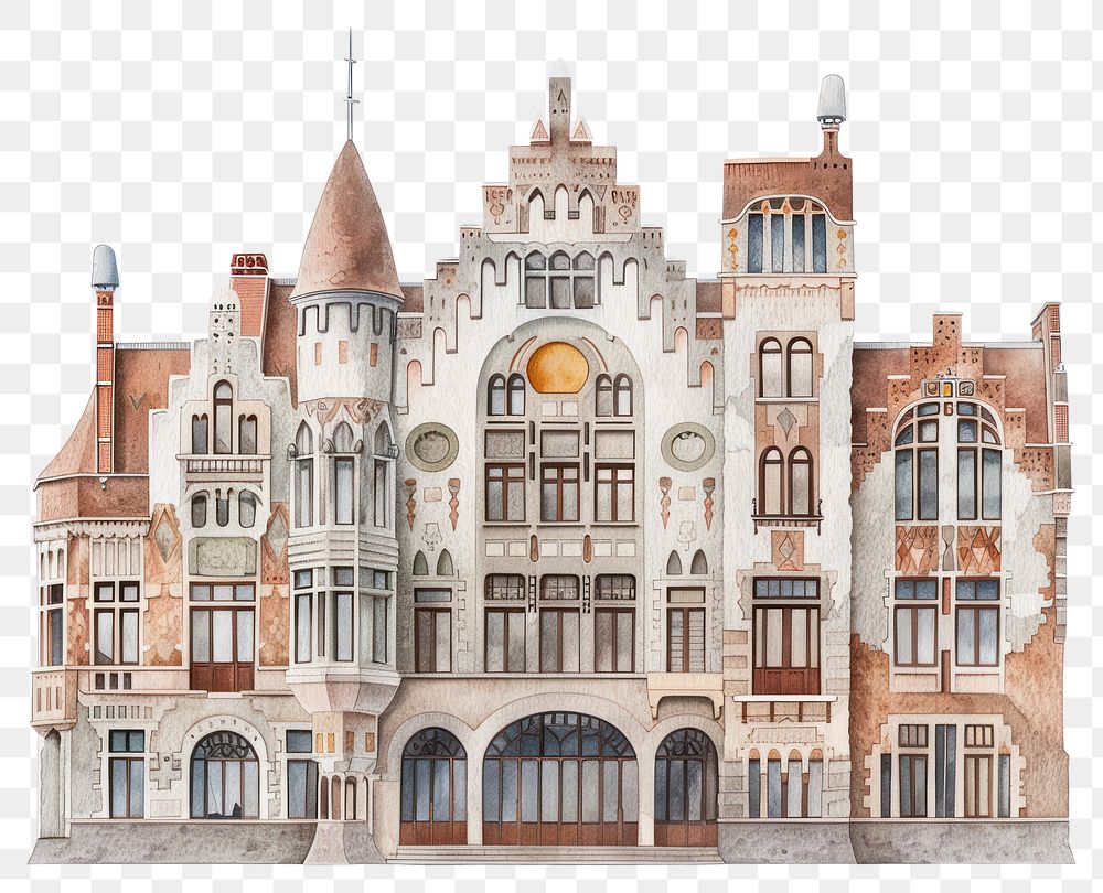 PNG Historic architectural building illustration | Free PNG - rawpixel