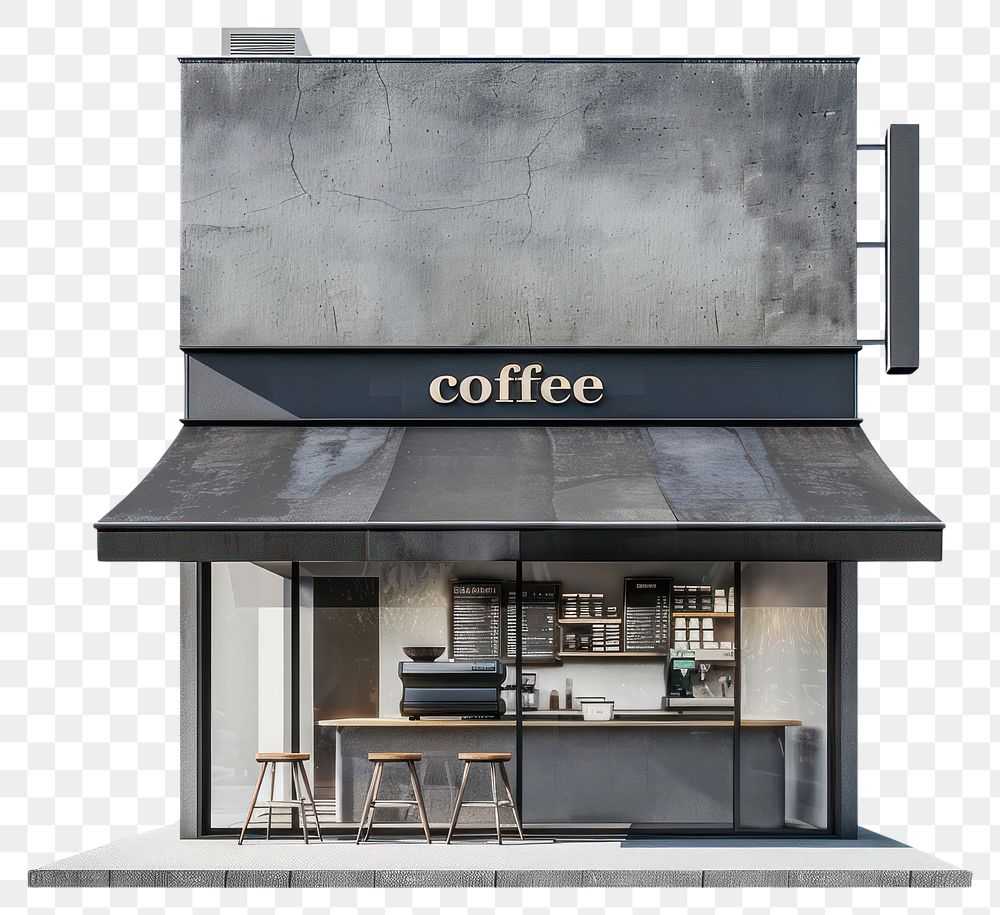 PNG Modern minimalist coffee shop | Free PNG - rawpixel