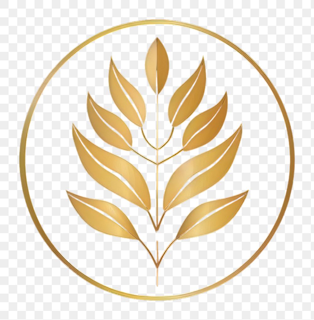 PNG Elegant golden leaf logo | Free PNG - rawpixel