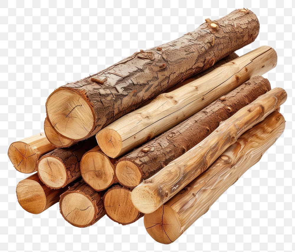 Natural wooden logs pile | Free PNG - rawpixel