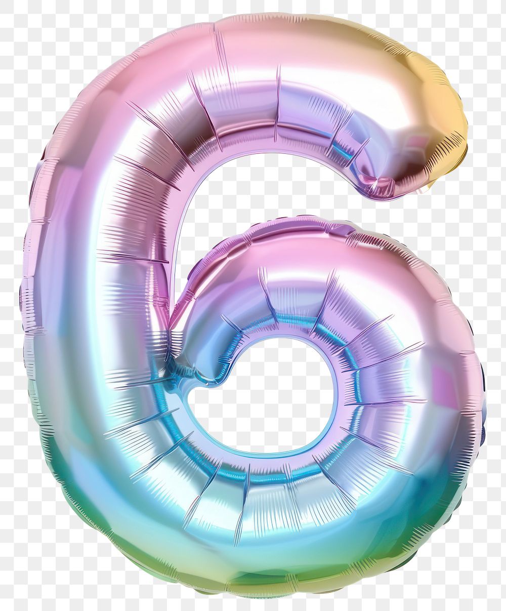 PNG Colorful metallic balloon number | Free PNG - rawpixel