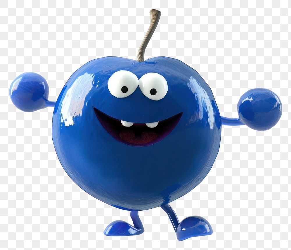 Animated blue fruit character | Free PNG - rawpixel