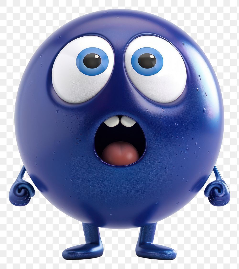 Surprised blue cartoon character | Free PNG - rawpixel