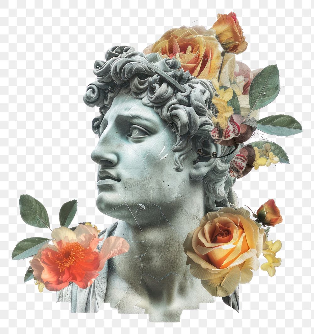 PNG Classical statue floral elements | Premium PNG - rawpixel