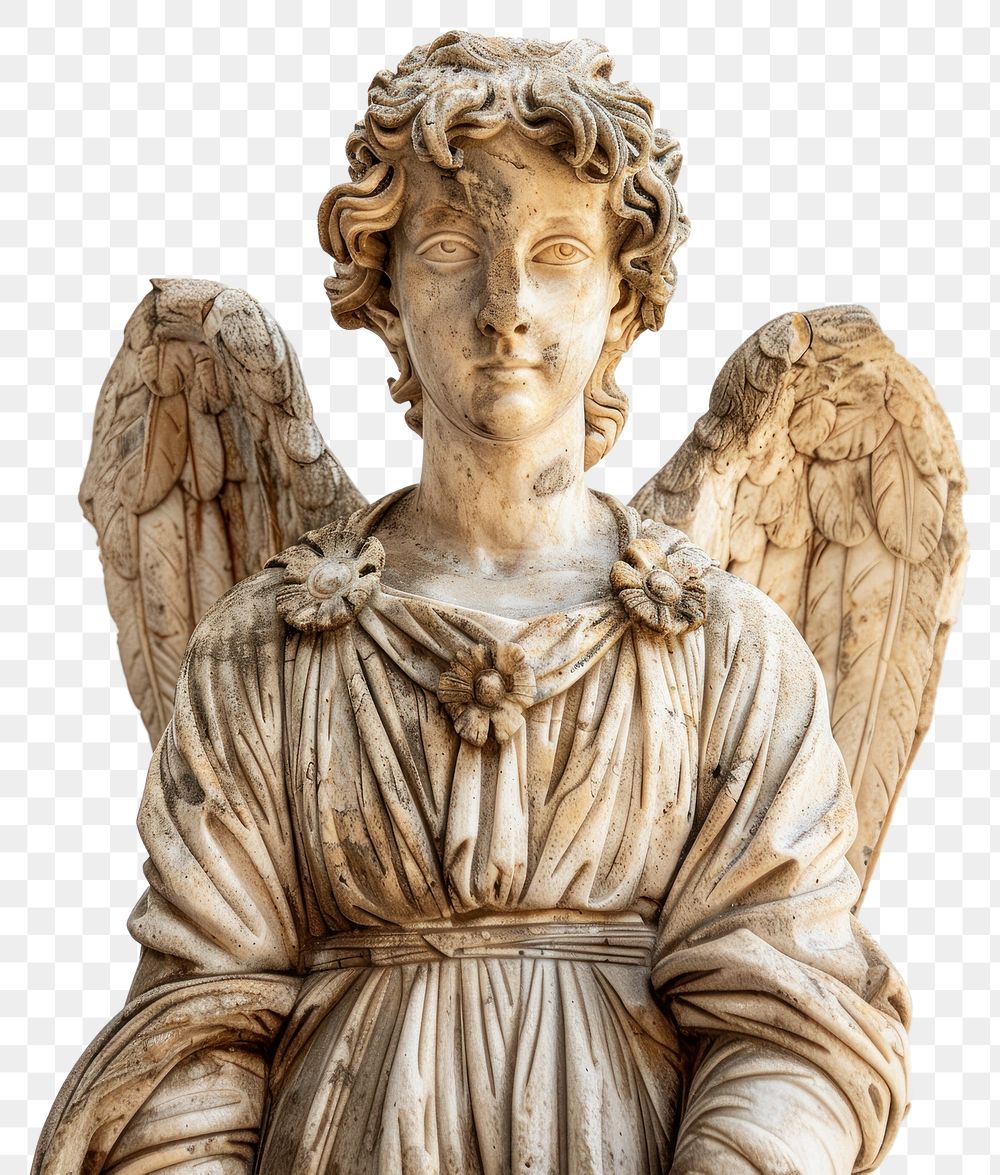 PNG Elegant angelic stone sculpture | Free PNG - rawpixel