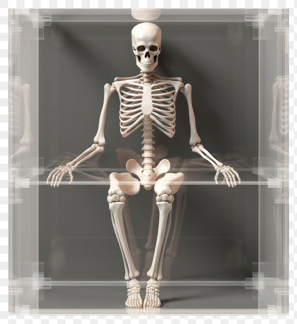 PNG Skeleton seated transparent cube | Free PNG - rawpixel