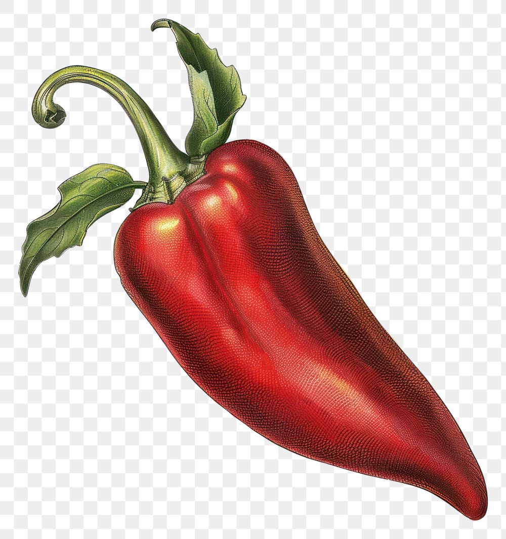 PNG Vintage red pepper illustration | Free PNG - rawpixel