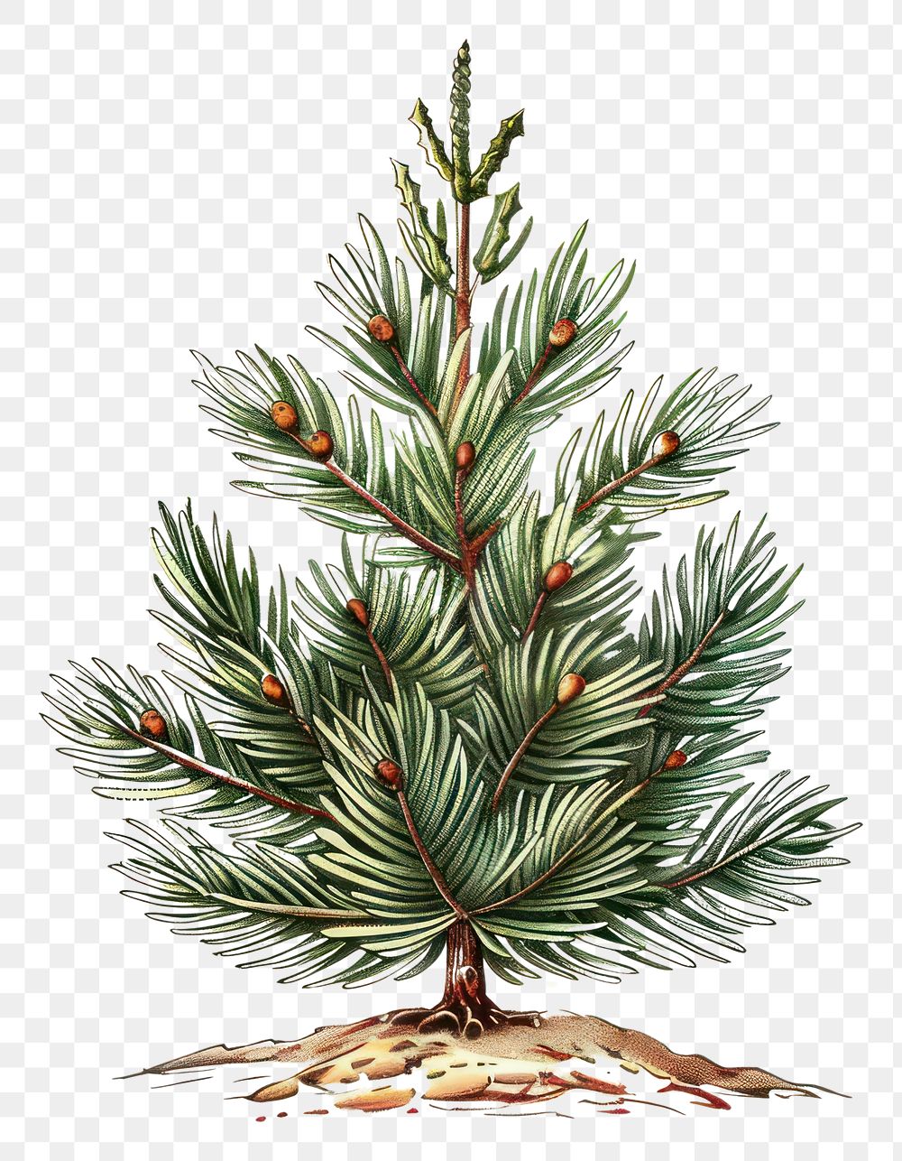 PNG Festive evergreen tree illustration | Free PNG - rawpixel