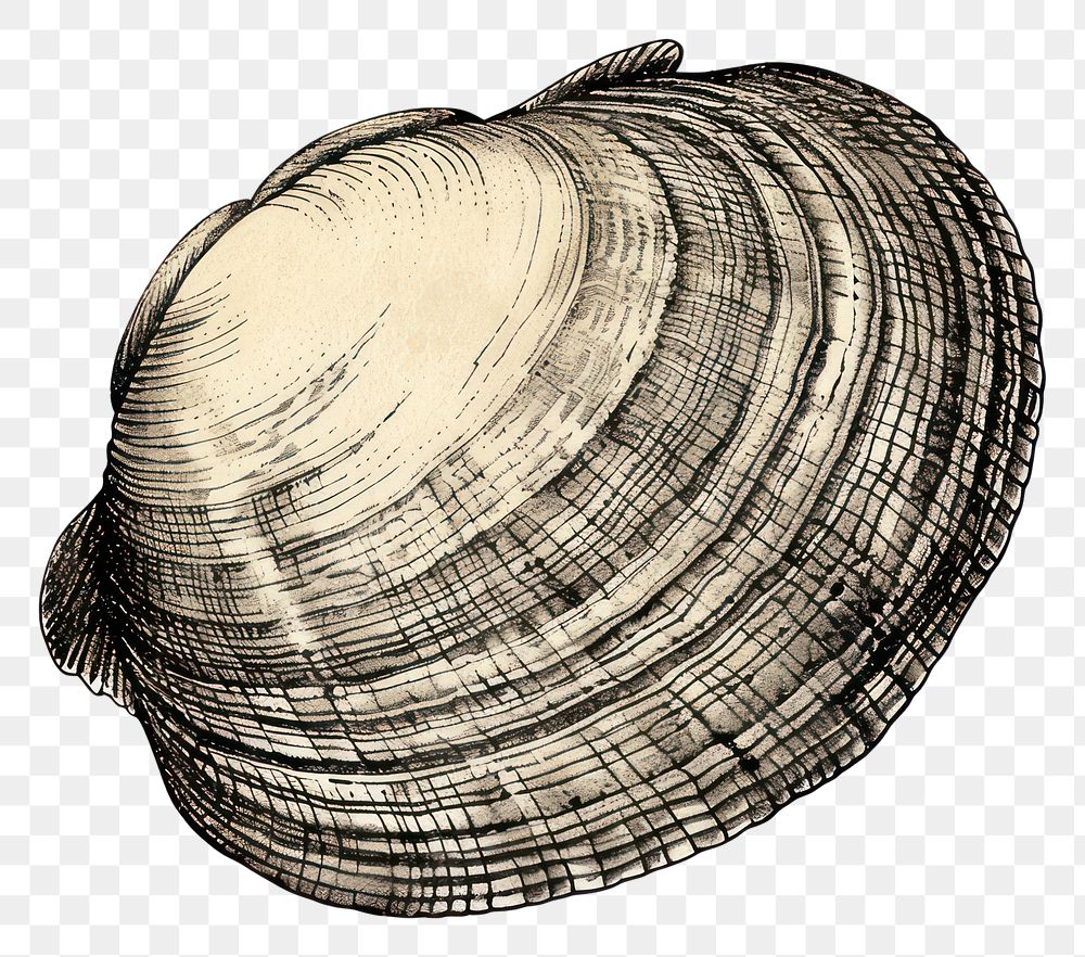 PNG Detailed clam shell illustration | Free PNG - rawpixel