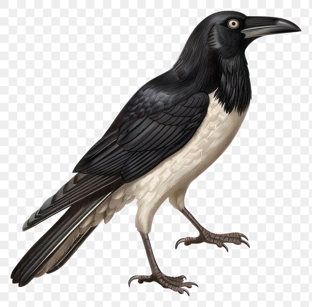 PNG Detailed illustration crow | Free PNG - rawpixel