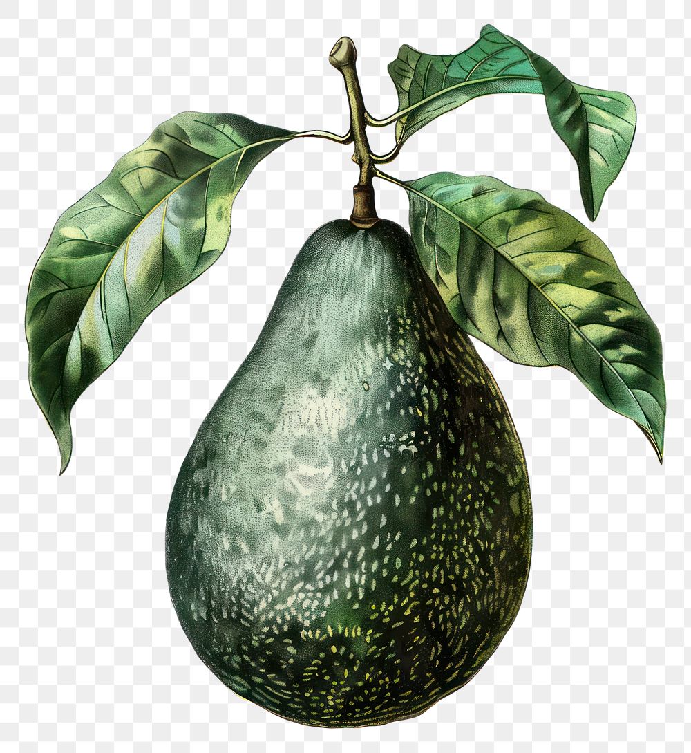 PNG Detailed avocado botanical illustration | Free PNG - rawpixel