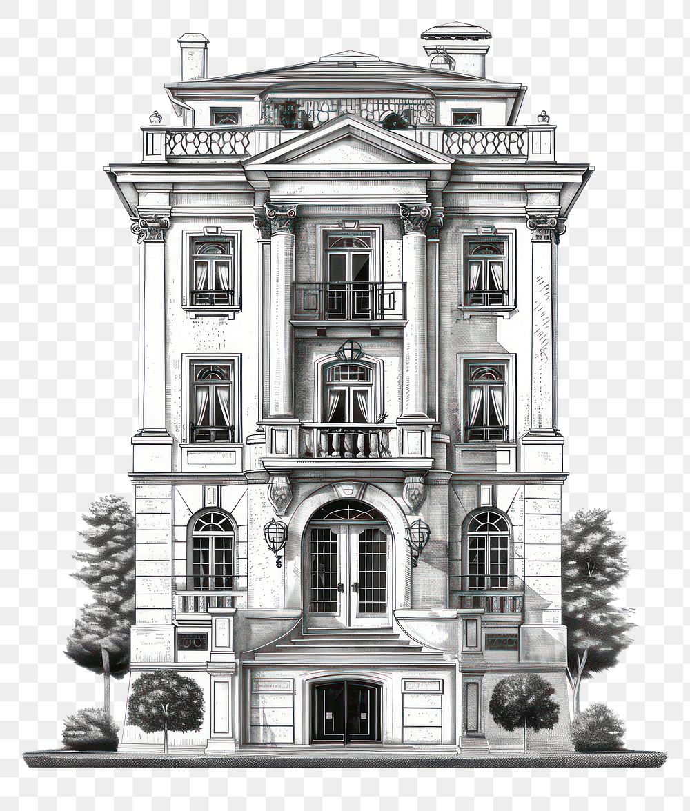 PNG Elegant vintage architectural building | Premium PNG - rawpixel
