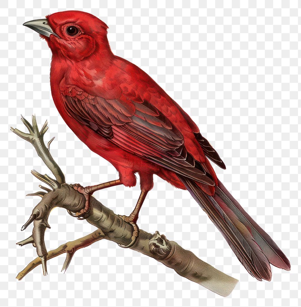 PNG Vibrant red bird illustration | Premium PNG - rawpixel