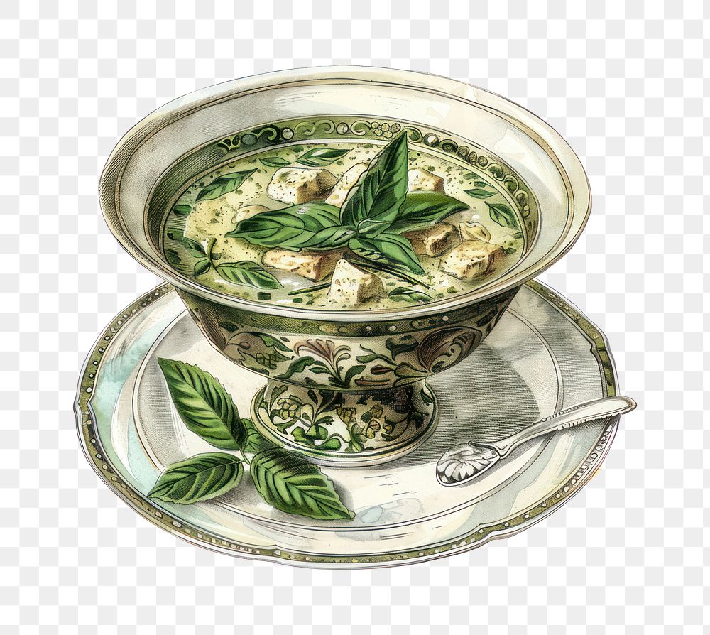 PNG Vintage soup bowl illustration | Free PNG - rawpixel