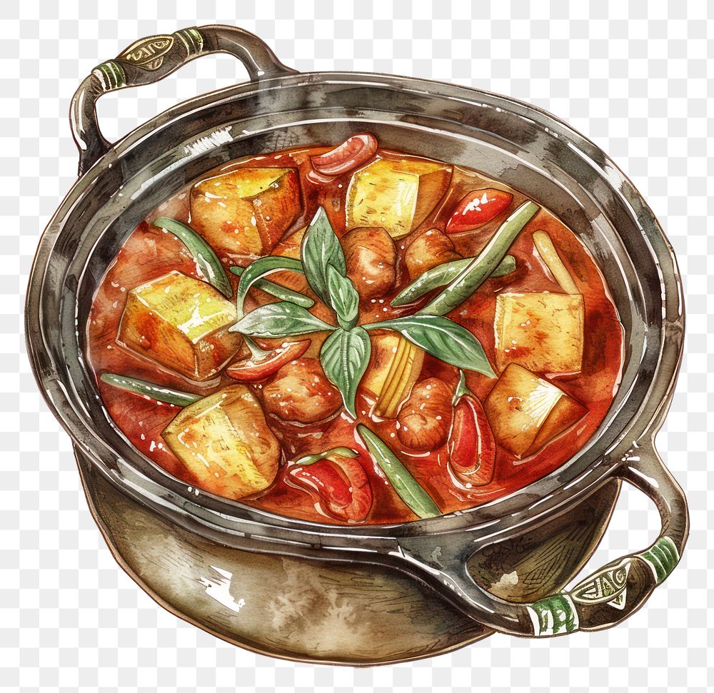 PNG Delicious vegetable stew illustration | Free PNG - rawpixel