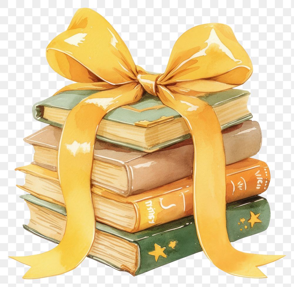 PNG Stacked books yellow ribbon | Free PNG - rawpixel